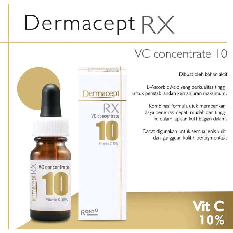 Jual dermacept rx vc concentrate vitamim c 10% original | Shopee Indonesia