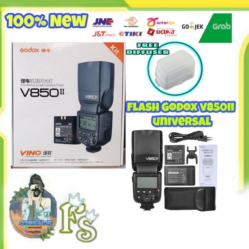 Jual Speedlite Flash Godox V850III V850II V850 V850 II HSS Ving Lithium ...