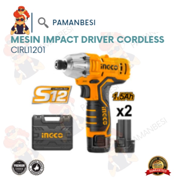 Jual MESIN IMPACT DRIVER CORDLESS 12V INGCO CIRLI1201 | Shopee Indonesia