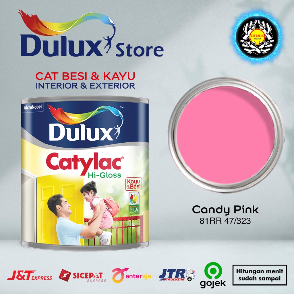 Jual CAT MINYAK CAT KAYU DAN BESI DULUX CATYLAC HI-GLOSS 1 KG WARNA ...