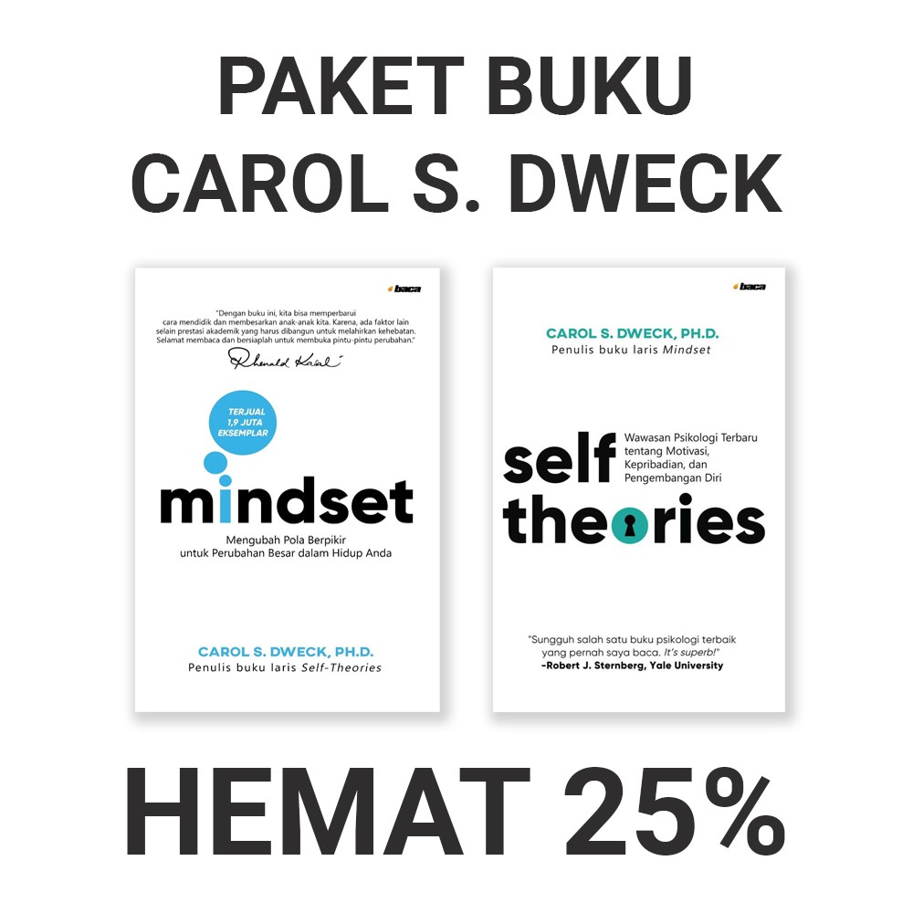 Jual PAKET BUKU CAROL S DWECK MINDSET, SELF THEORIES | Shopee Indonesia