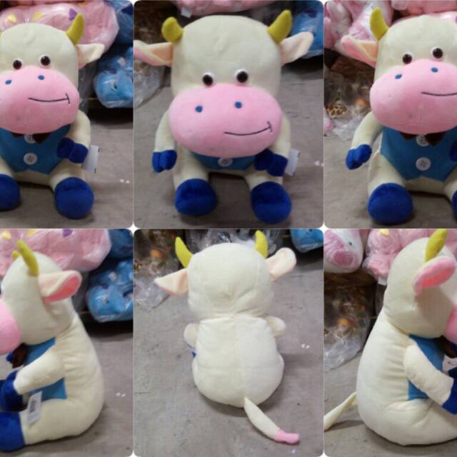 Jual BONEKA KARAKTER SAPI DUDUK KANCING 13 INCI | Shopee Indonesia
