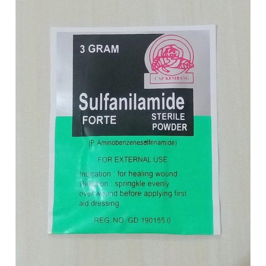 Jual Sulfanilamide sterile powder sachet (serbuk pengering luka ...