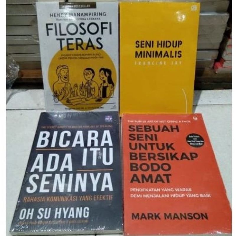 Jual PAKET 4 BUKU : FILOSOFI TERAS - BICARA ITU ADA SENINYA - SENI HIDUP MINIMALIS - SEBUAH SENI ...