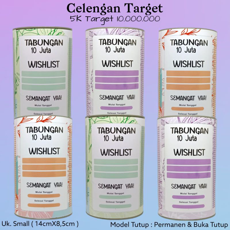 Jual CELENGAN TARGET 5K TARGET 10JT CELENGAN VIRAL TABUNGAN TARGET BUKA ...