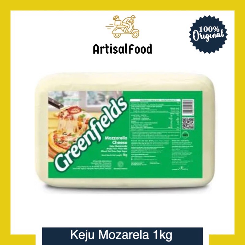 Jual (KHUSUS GOJEK INSTANT) GREENFIELDS MOZZARELLA 1 kg ORI keju ...