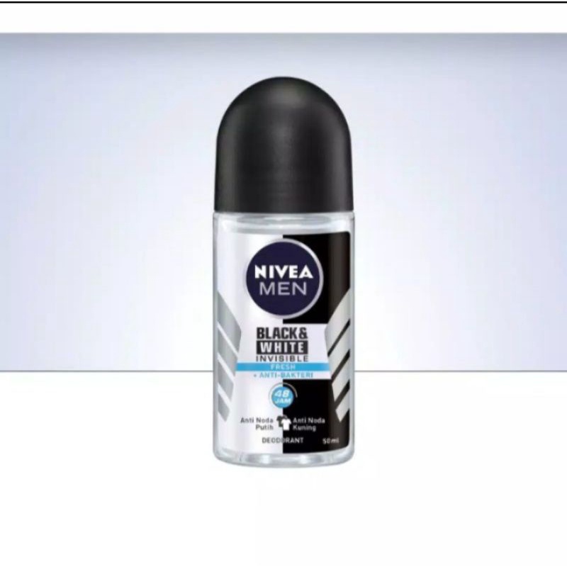 Jual NIVEA MEN DEODORANT INVISIBLE BLACK & WHITE FRESH 50ML | Shopee Indonesia