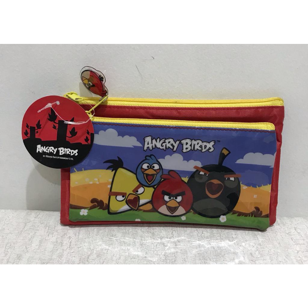 Jual PENCASE 2in1 ANGRY BIRD ORIGINAL WARNA MERAH BIRU UKURAN (22x12 ...
