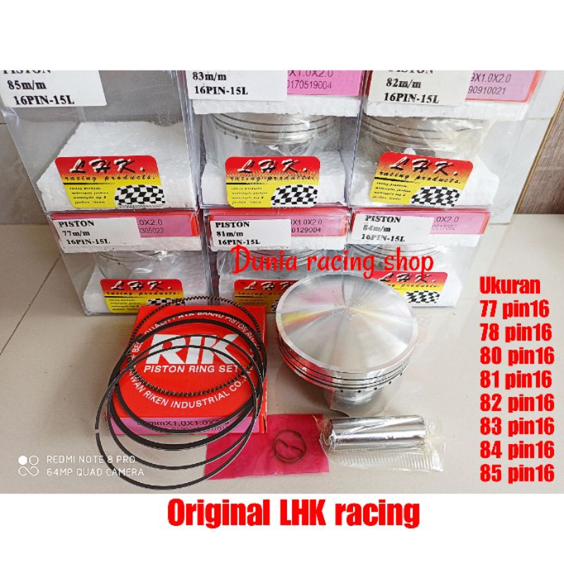Jual Piston LHK 77 78 79 80 81 82 83 84 85 pin 16 Original LHK racing ...