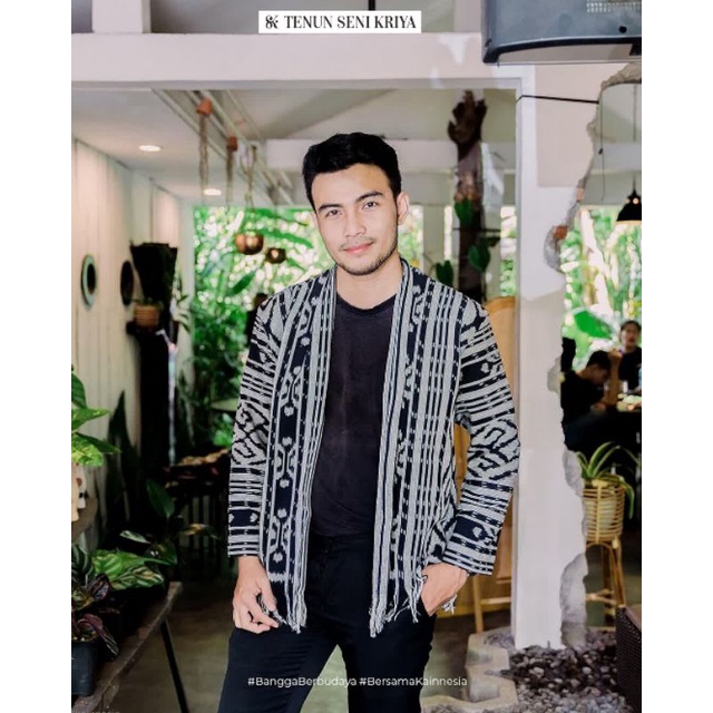 Jual baju tenun pria - kimono tenun pria - atasan tenun terbaru ...