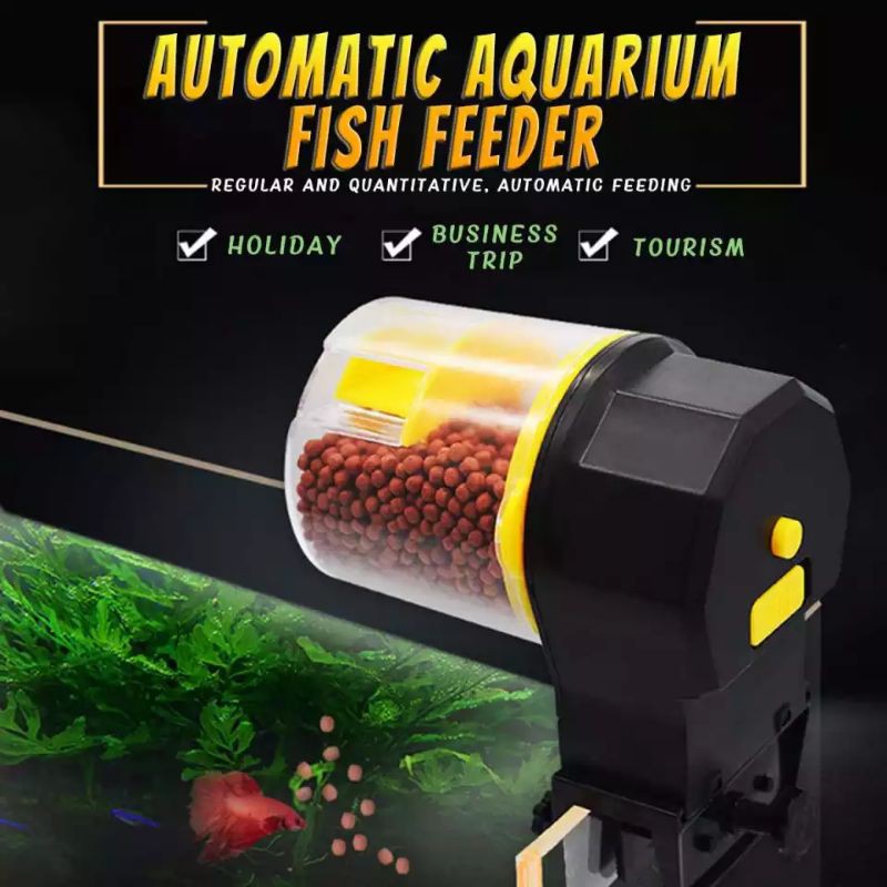 Jual tempat makan ikan akuarium aquarium otomatis timer dispenser pakan ...