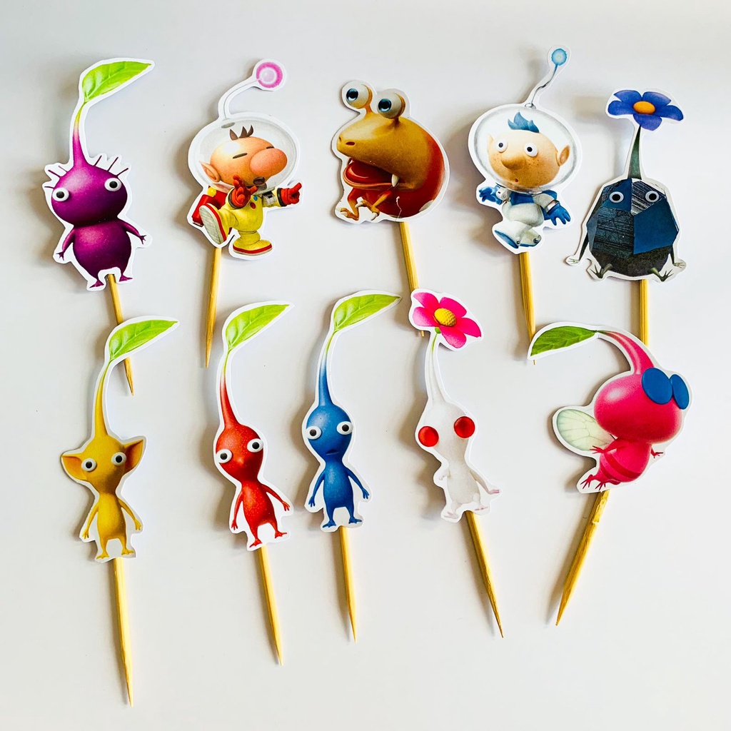 Jual Cupcake Topper Birthday / Hiasan Cupcake Ulang Tahun - Pikmin ...