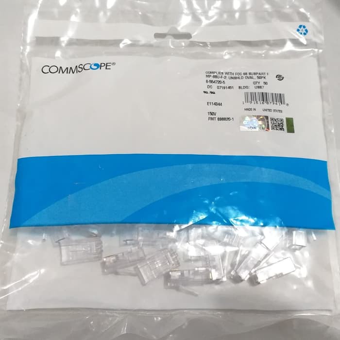 Jual CONNECTOR RJ45 AMP COMMSCOPE CAT 5/ CONNECTOR UTP CAT 5 AMP ...
