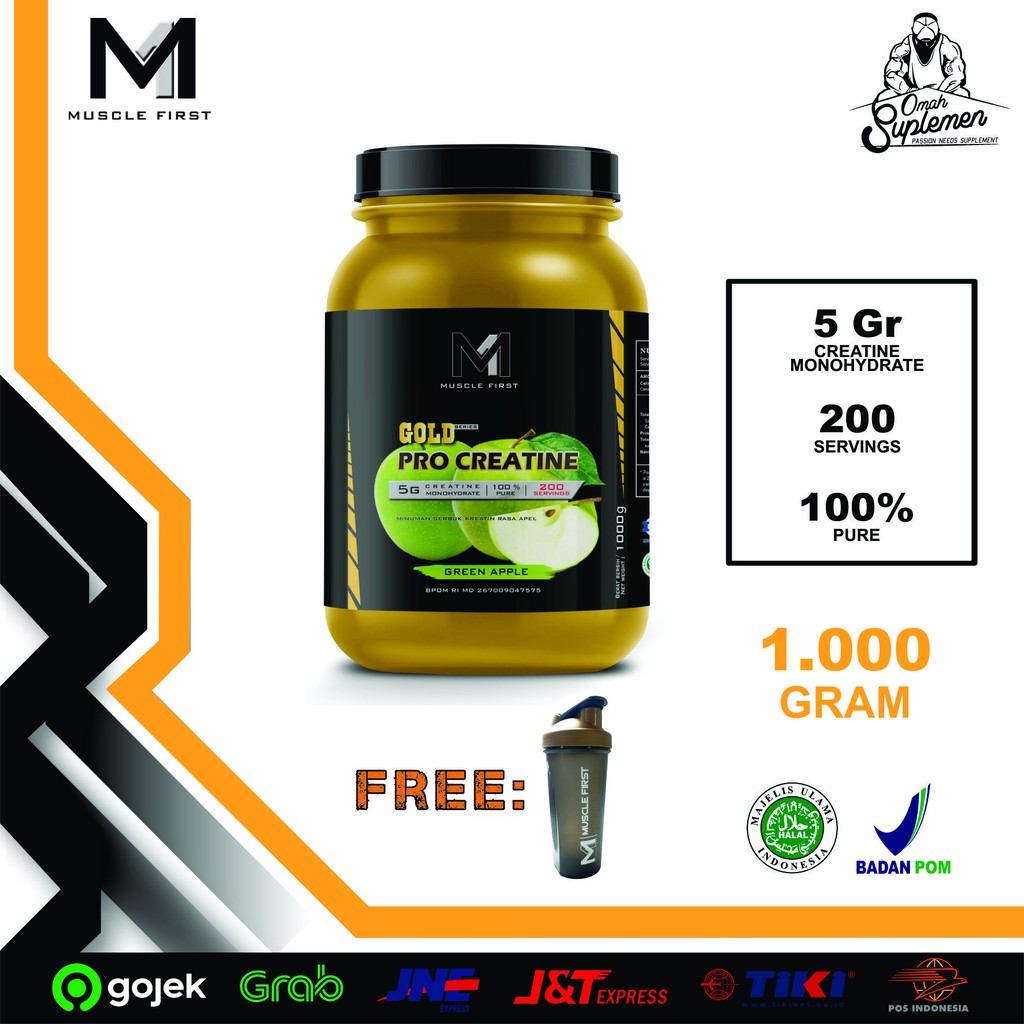 Jual M1 Muscle First Pro Gold Creatine 1000gr Creatine Powder 1kg ...