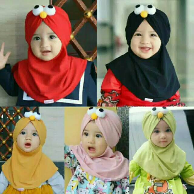 Jual PROMO!! — HIJAB EMO MATA -- / HIJAB ANAK MURAH EMO ADA MATA DAN ...