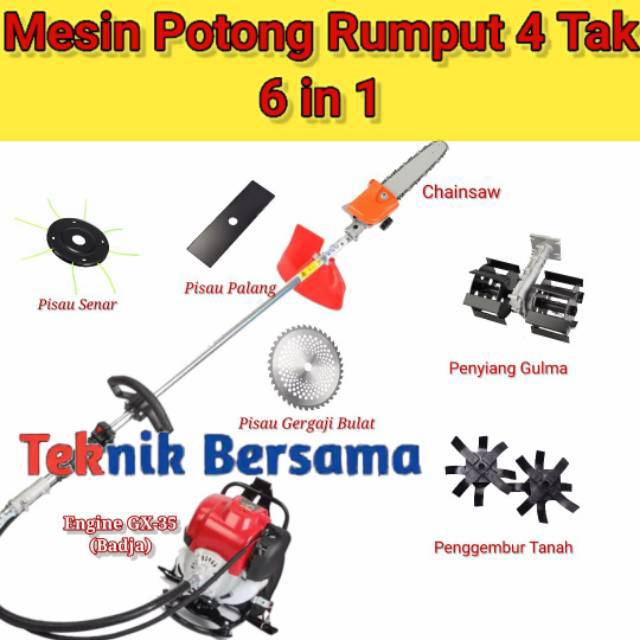 Jual MESIN POTONG RUMPUT 4 TAK MULTIFUNGSI ENGINE GX35 | Shopee Indonesia