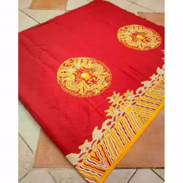 Jual Kain Batik Solo Motif Naga Bulat Dasar Merah ( LIMITED EDITION ...
