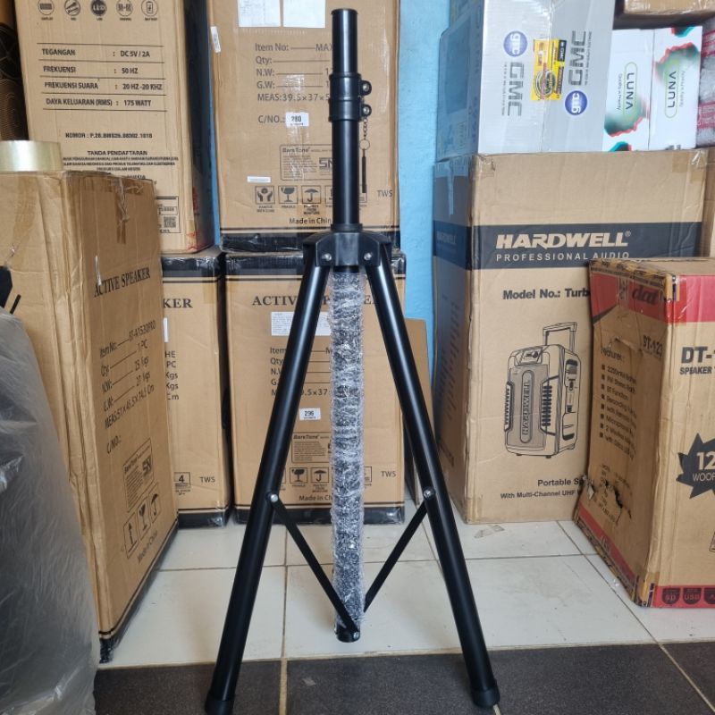 Jual Stand Speaker Aktif Portable Full Besi Tebal Tripod Speaker Besi ...