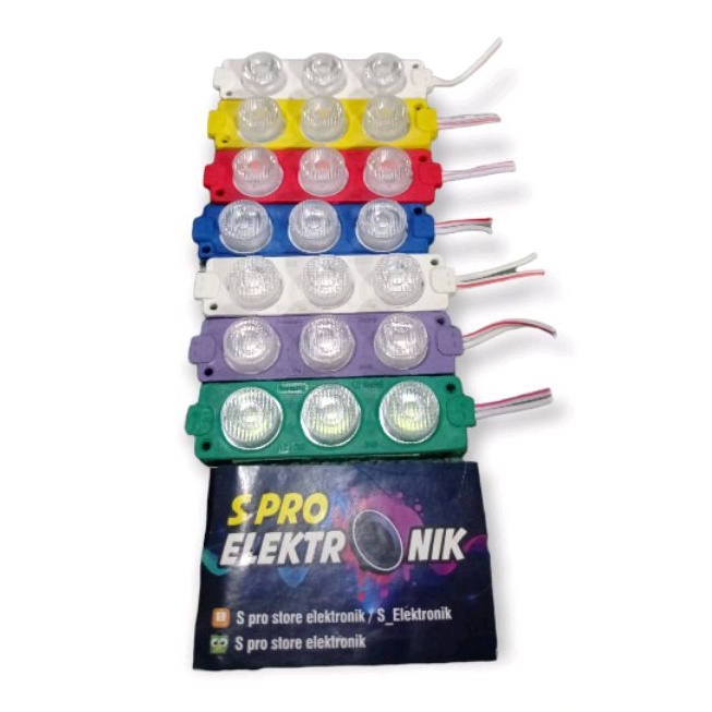 Jual lampu LED 12 volt 3 mata berbagai warna | Shopee Indonesia