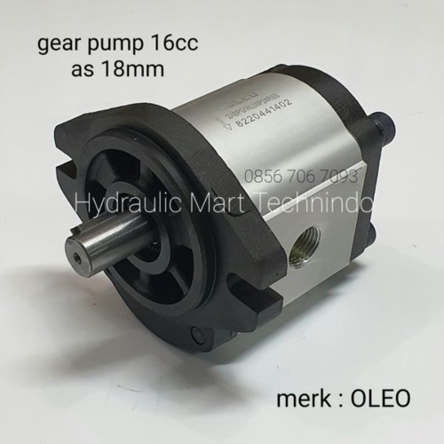 Jual pompa hidrolik gear pump 16cc - shaft/as 18mm pompa hidrolik merk OLEO berkualitas | Shopee ...