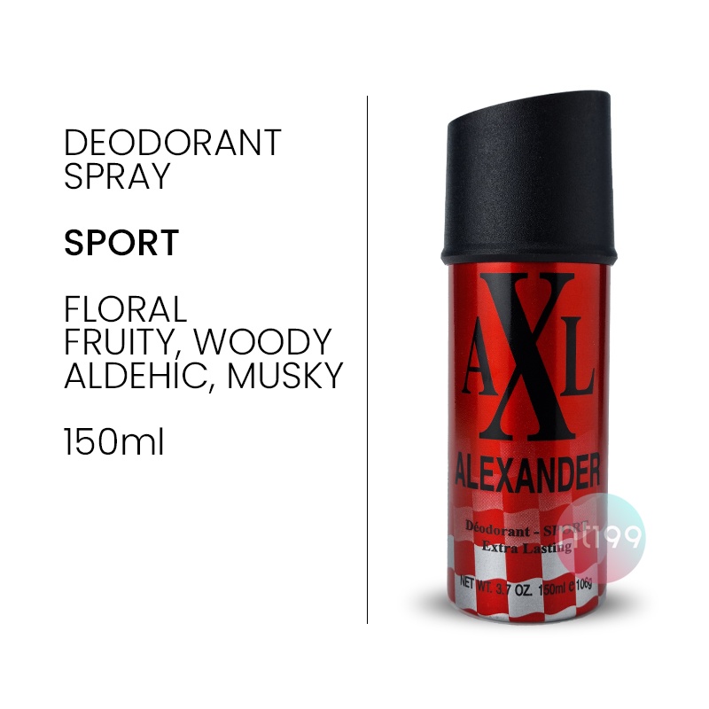 Jual AXL Alexander Deodorant Spray 150ml BPOM | Shopee Indonesia