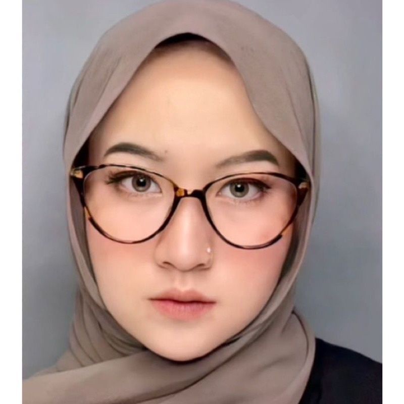 Jual Kacamata Wanita Cat Eye 608 Minus clynder Normal Paket Lensa ...