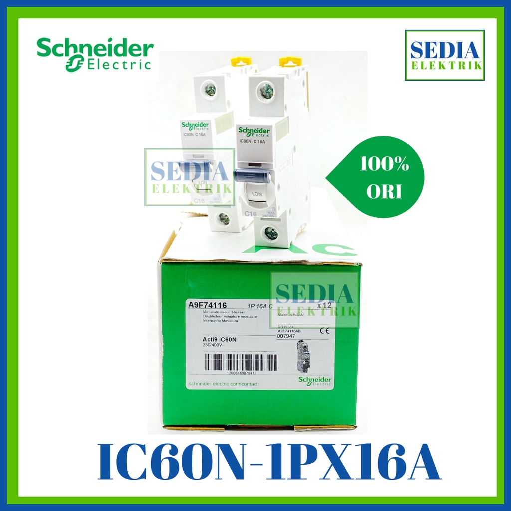 Jual Schneider MCB IC60N 1Phase 16A 1PX16A | Shopee Indonesia