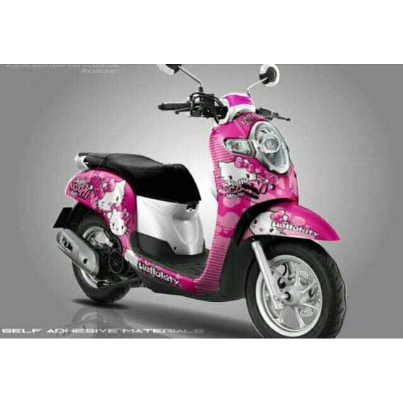 Jual Decal honda Scoopy hello Kitty full body bebas desain | Shopee ...