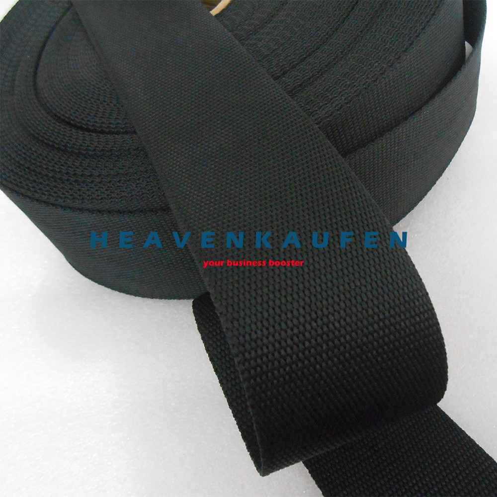 Jual Webbing Tas YKK Lebar 5 cm Polyester Warna Hitam Harga Per Meter ...