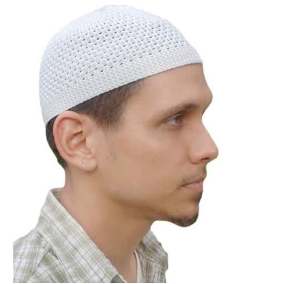Jual PECI RAJUT PUTIH POLOS MODEL KUPLUK KOPIAH SONGKOK HAJI ALAT ...