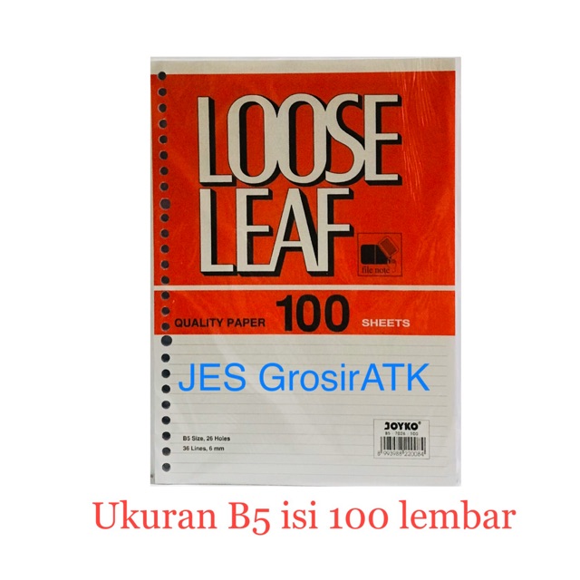 Jual Isi File Binder B5 - 100 lembar / Kertas File / Loose Leaf [pak] | Shopee Indonesia