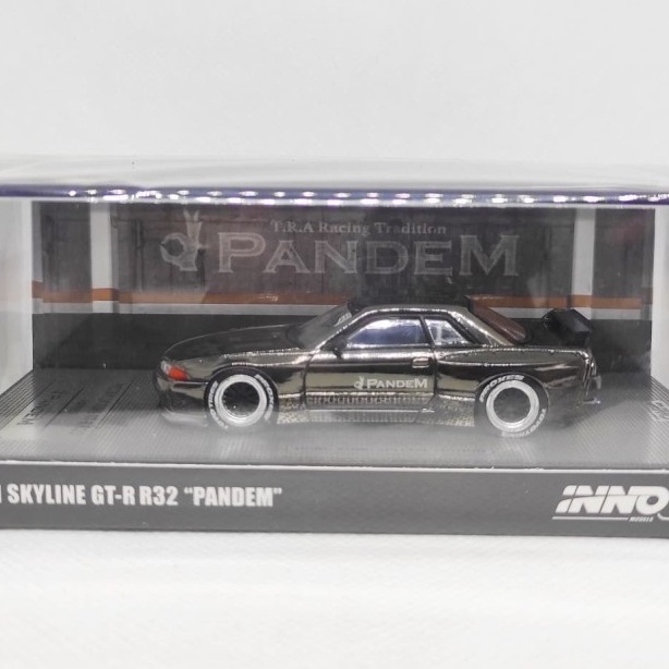 Jual Diecast Inno 64 Pandem Nissan Skyline GTR R32 Black Chrome Hong ...