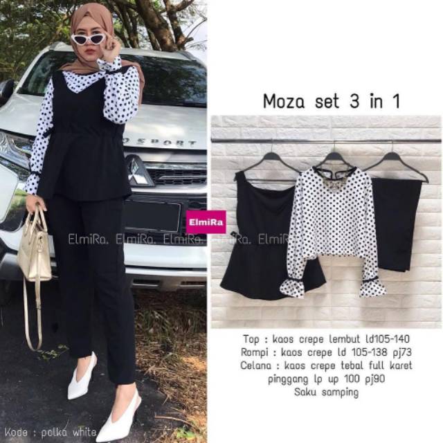 Jual Moza Set 3 in 1 ORI ELMIRA SOLO | Shopee Indonesia