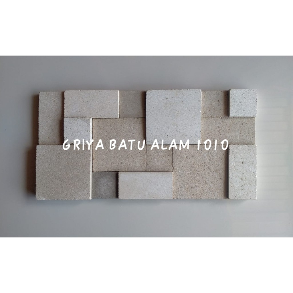 Jual BATU ALAM WALL CLADING MOZAIK KOTAK 20x40 Cm | Shopee Indonesia