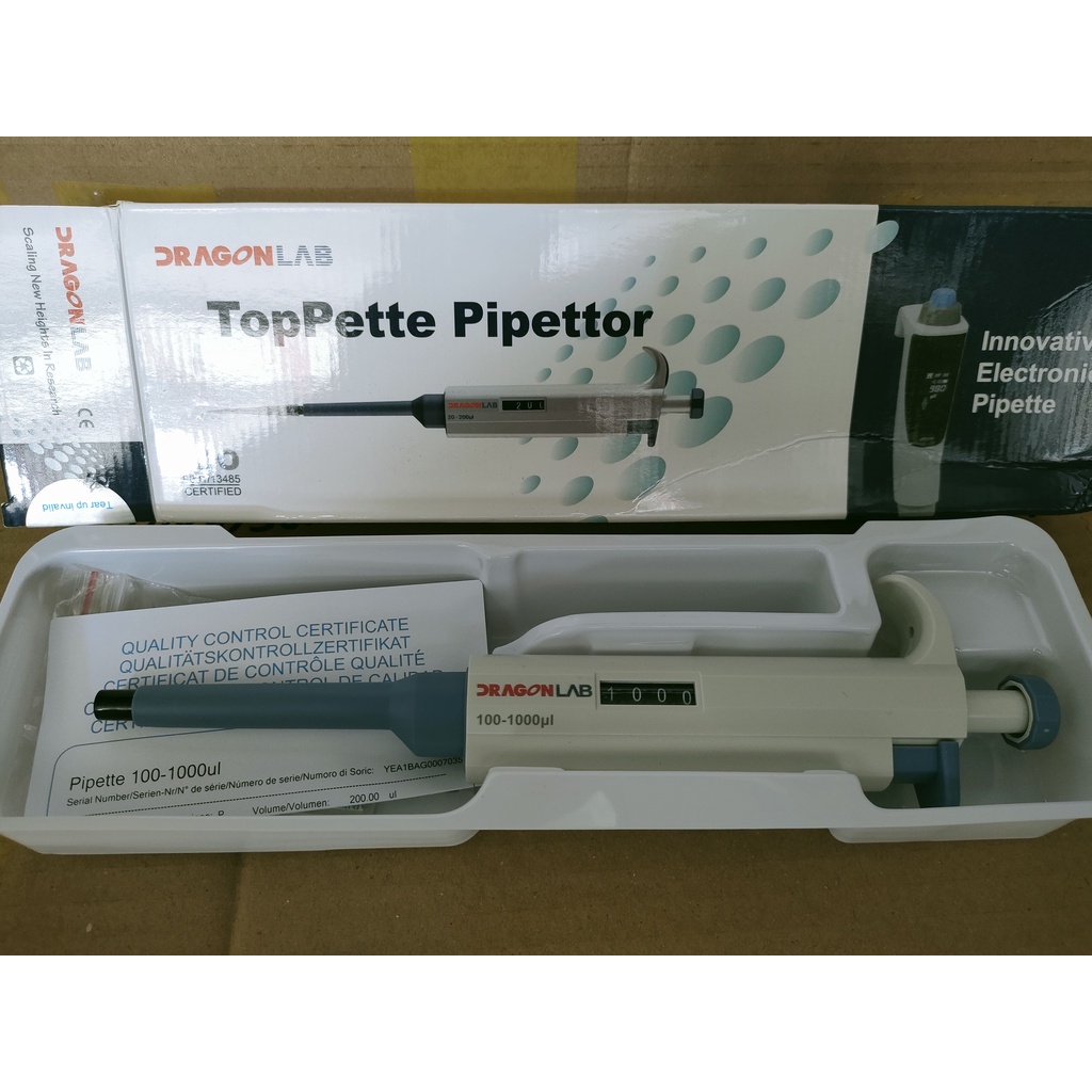 Jual Micro Pipette 100-1000 ul DragonLab Mikropipet Adjustable ...