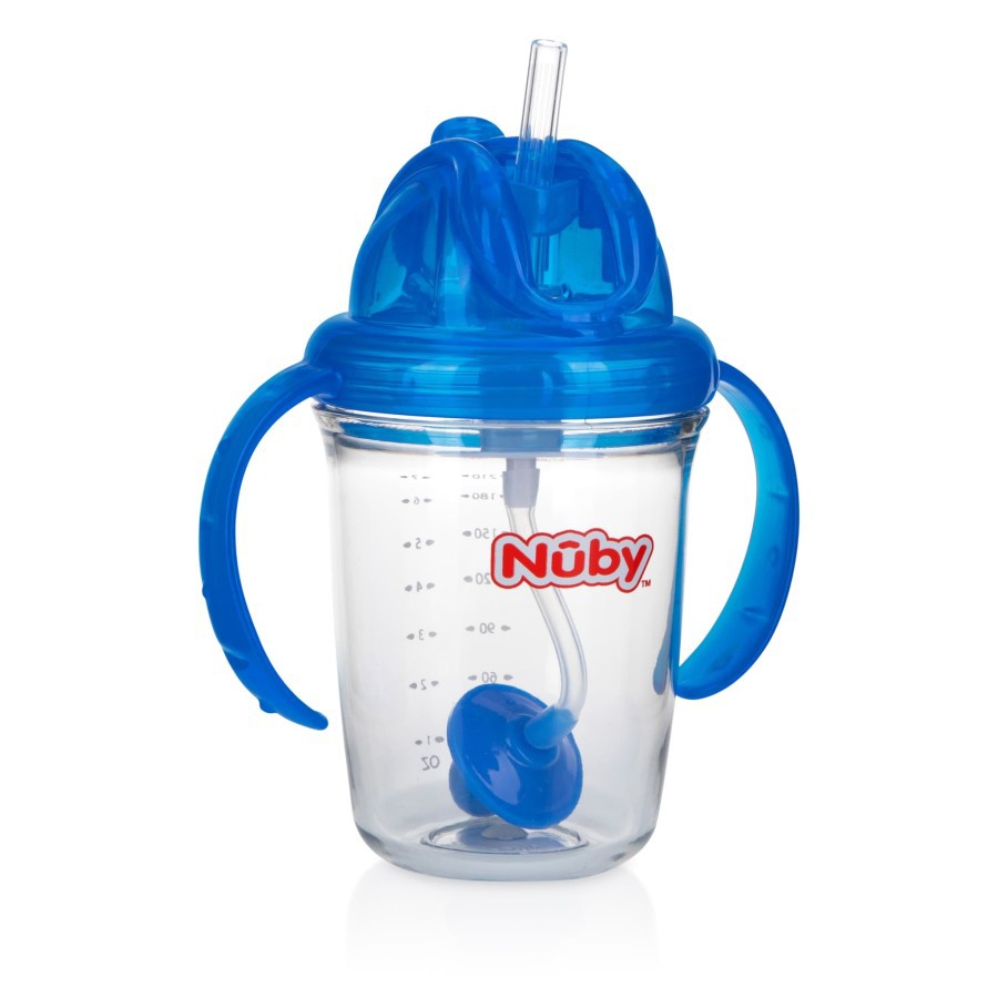 Jual Nuby tritan flip it weighted straw 8oz /240 ml | Shopee Indonesia