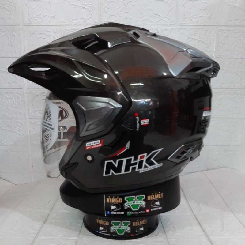 Jual HELM NHK PREDATOR SOLID GUN METAL ORIGINAL NHK | Shopee Indonesia