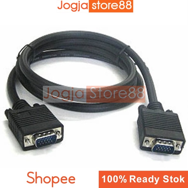 Jual Kabel VGA Monitor Proyektor LCD | 15 Pin Male ke Male 1.5 Meter | Shopee Indonesia