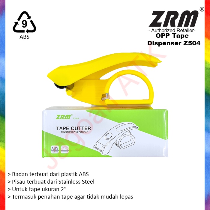 Jual OPP Tape Dispenser / Dispenser Lakban OPP ZRM Z-504 Full ABS ...