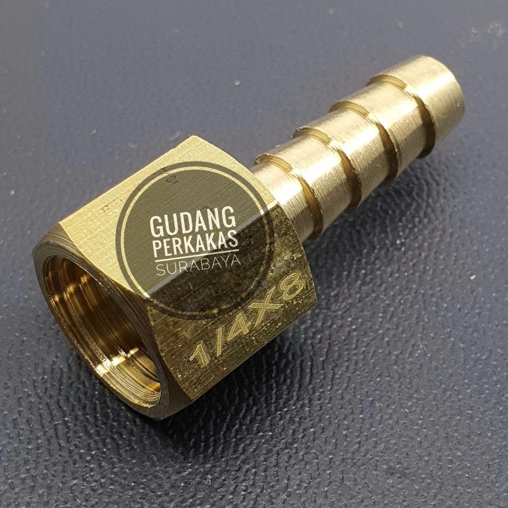 Jual Sambungan Nepel Kran Kompresor 1/4 Inch Nepel Sok Drat Dalam x ...