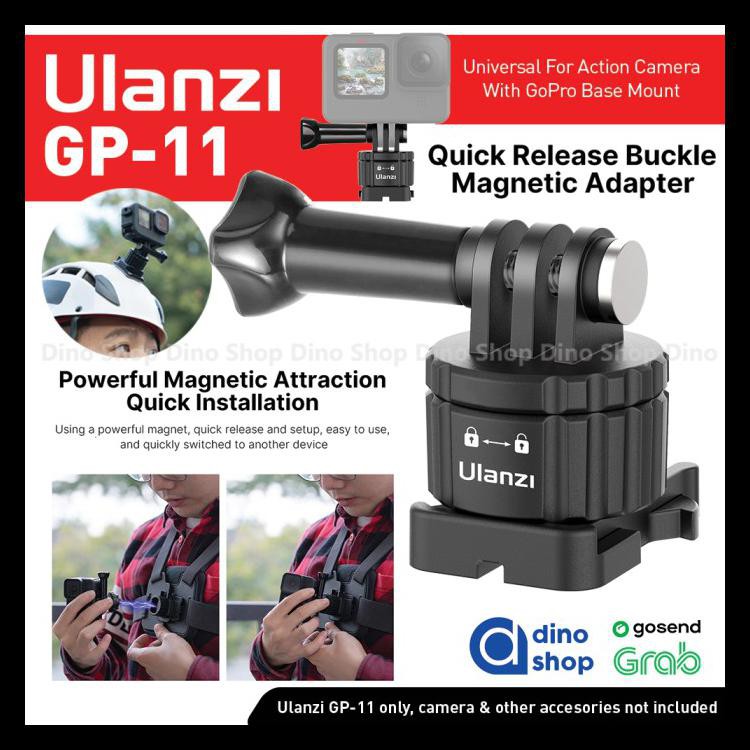 Jual Ulanzi Gp-11 Quick Release Magnetic Adapter Mount For Action Cam Gopro Kode 852 | Shopee ...