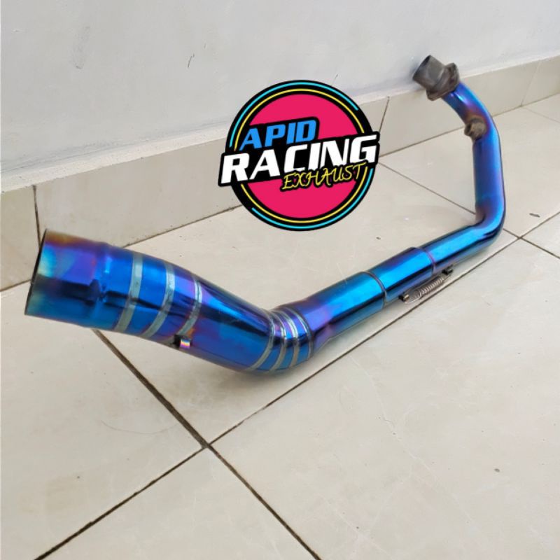 Jual header knalpot racing full blue pnp motor sonic dan supra GTR ...