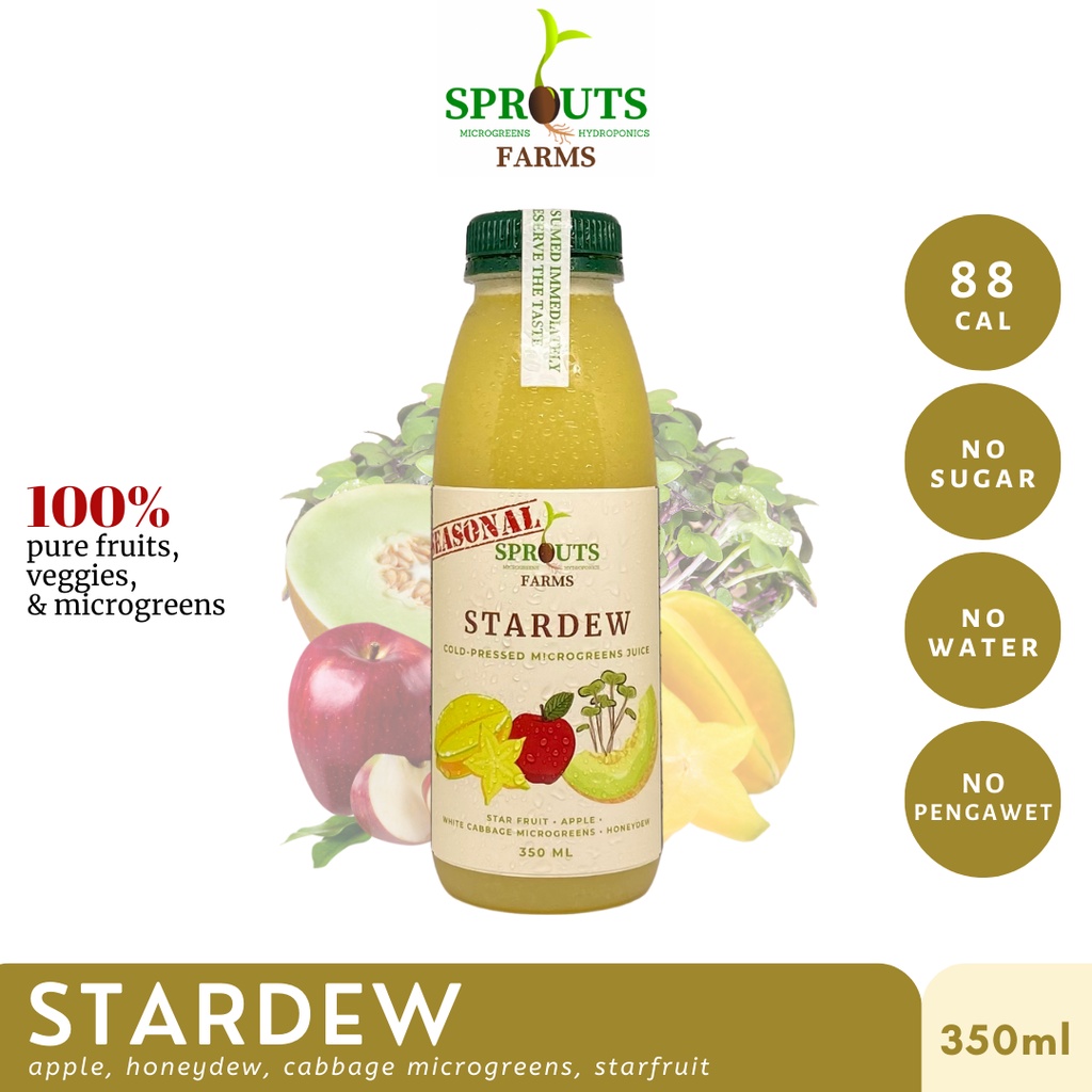 Jual Sprouts Farms Juice STARDEW 350ml (Cold-Pressed MICROGREENS Jus ...