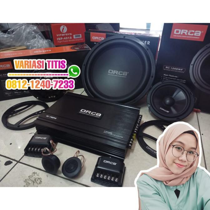 Jual Paket Audio ORCA audio Mobil Power ,Speaker, Sub 12in + Tweeter ...