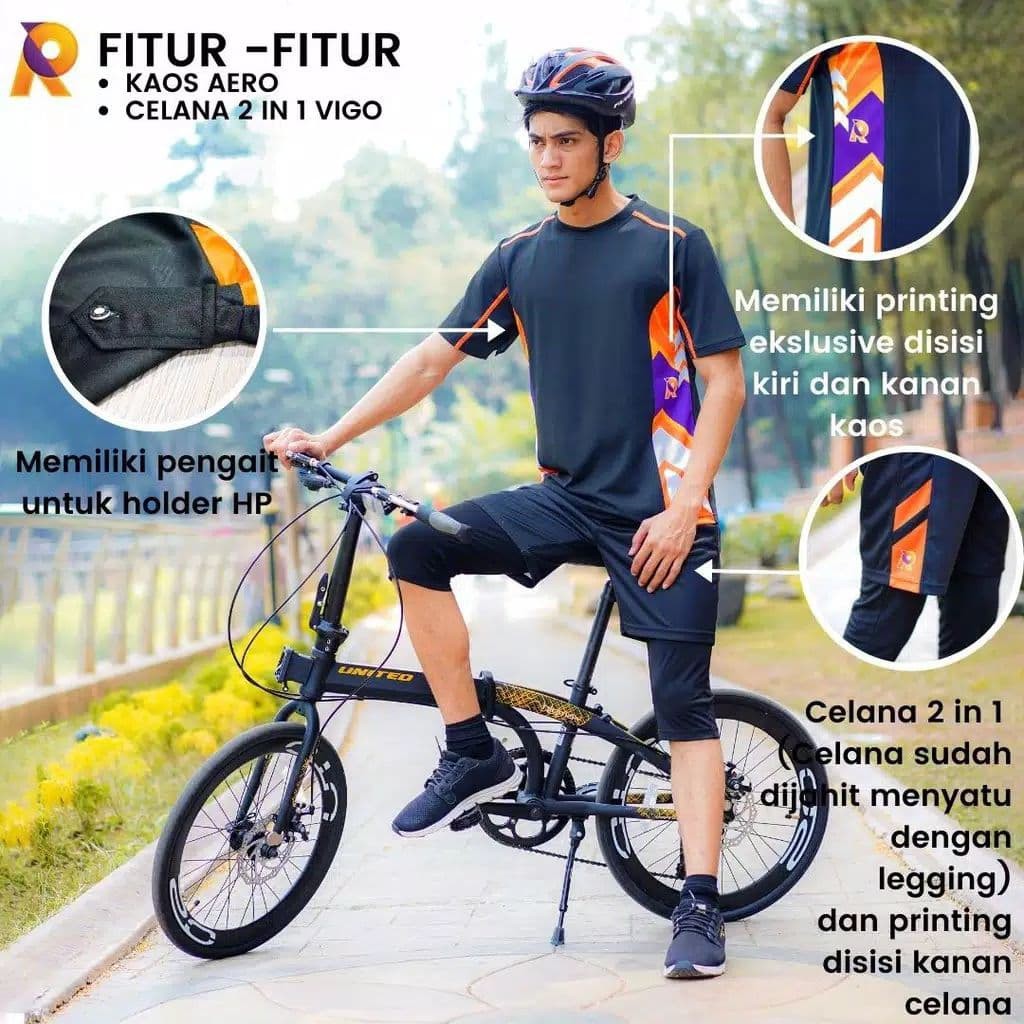 Jual Setelan Olahraga Bersepeda Set, Celana Sepeda Gunung Roadbike Pria ...