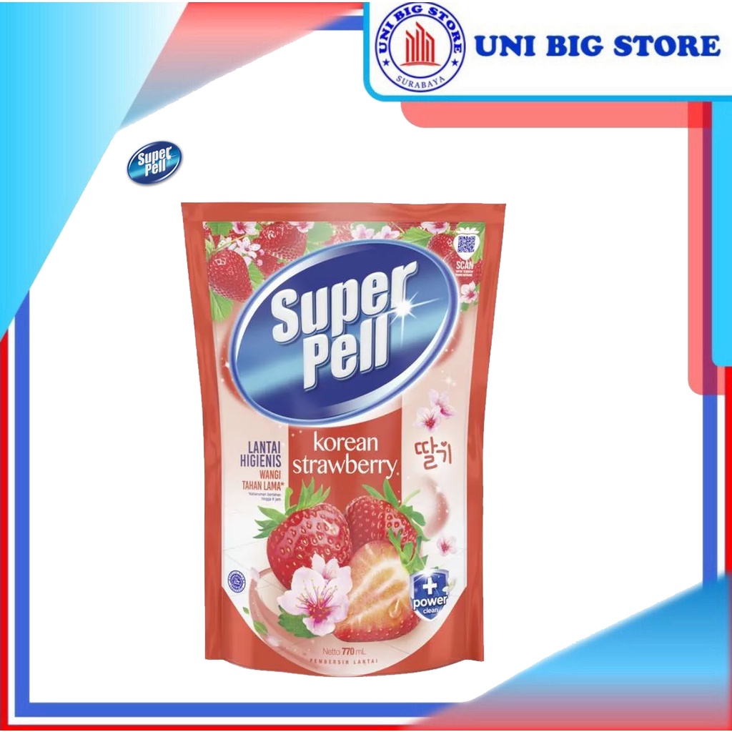Jual Superpell Pembersih Lantai Super Pell Korean Strawberry 770 ml ...