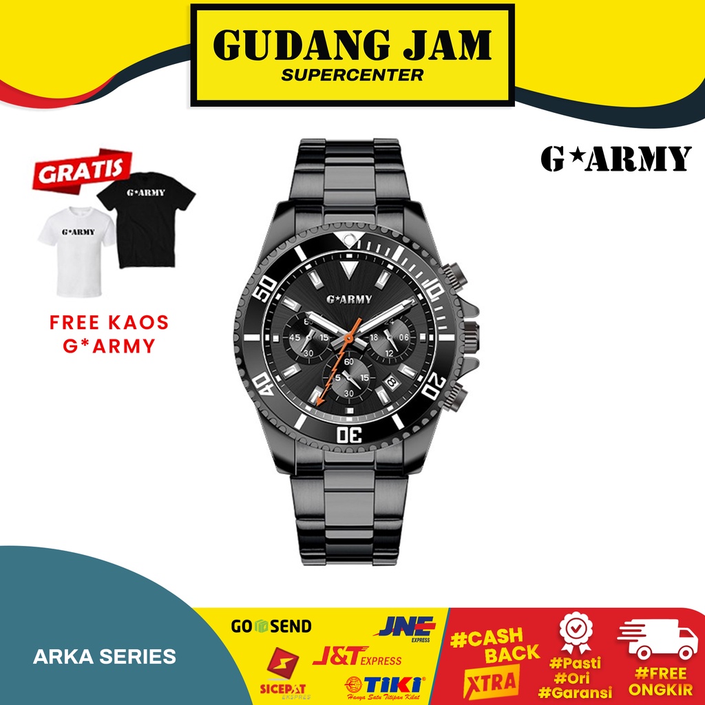 Jual Jam Tangan Analog Pria GARMY Arka Second Hand Thunder Full Black ...