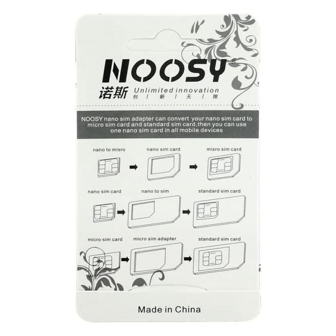 Jual Noosy Sim Card Adapter Nano / Micro Mini Sim / Injector 4 In 1 ...