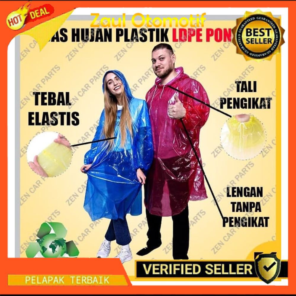 Jual Termurah Jas Hujan Plastik Pelindung Diri Baju APD Berfungsi ...