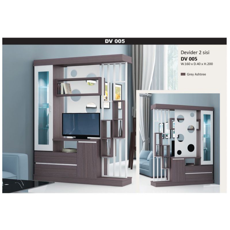 Jual Partisi / Rak TV / Pembatas Ruangan / Rak hias / lemari tipe DV ...